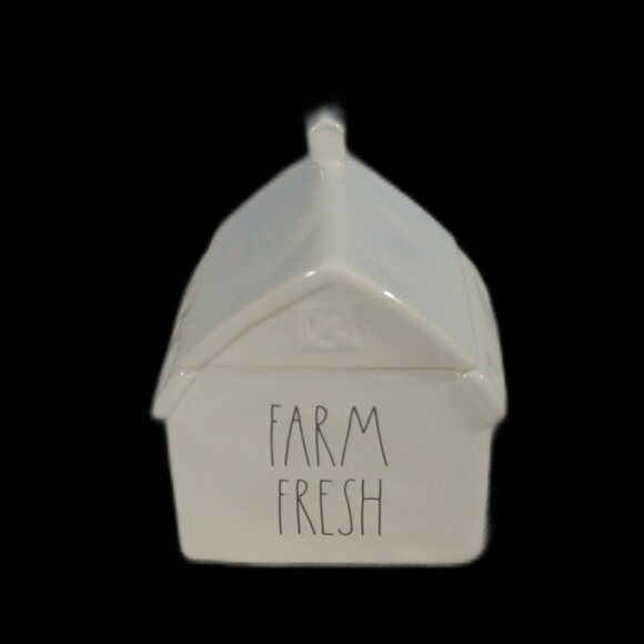 Rae Dunn | Kitchen | Rae Dunn Farm Fresh Barn Shaped White Ceramic ...